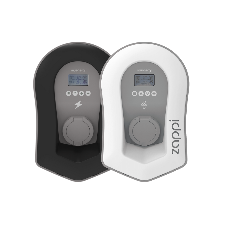 Zappi AC | Multiphase (7kW/22kW) | Socket | Black & White | Solar EV C ...